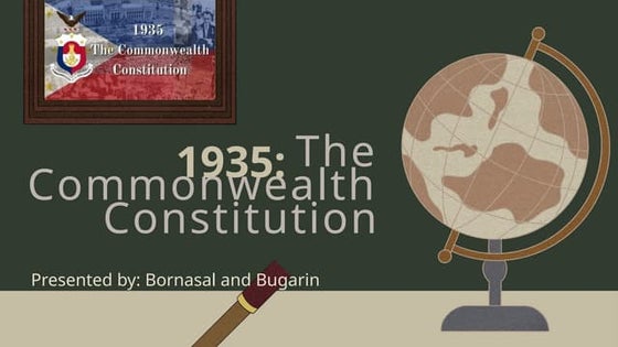 history of 1935 philippine constitution.pptx | Politics
