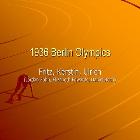 1936 Berlin Olympics Power Point Presentation | PPTX