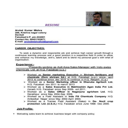 Resume Arvind mishra | PDF