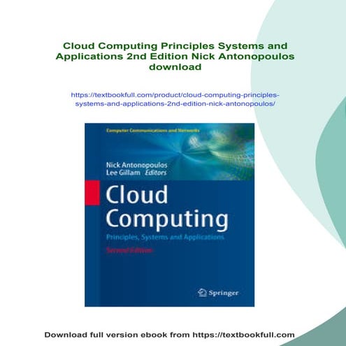 Cloud Computing Principles Systems and Applications 2nd Edition Nick Antonopoulos | PDF