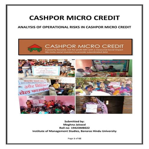 analysis of operational risks in cahspor micro credit | PDF