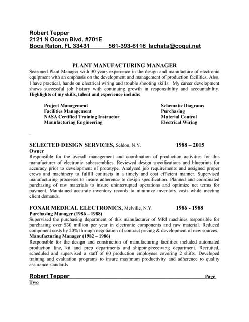 Robert Wolfe. worker resume April 12 | DOCX