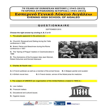 S.S.C. History Chp 2 Test Paper