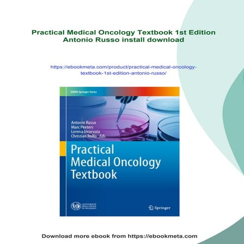 Practical Medical Oncology Textbook 1st Edition Antonio Russo | PDF