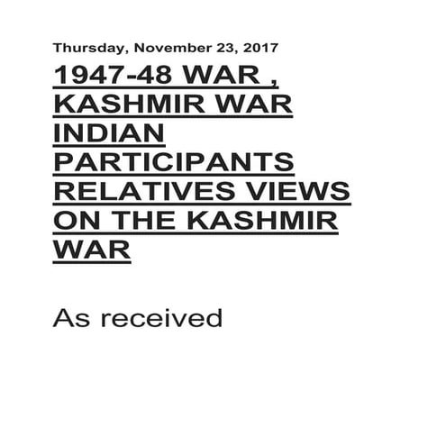 1947-48 WAR , KASHMIR WAR INDIAN PARTICIPANTS RELATIVES VIEWS ON THE KASHMIR WAR | PDF | Sikhism ...
