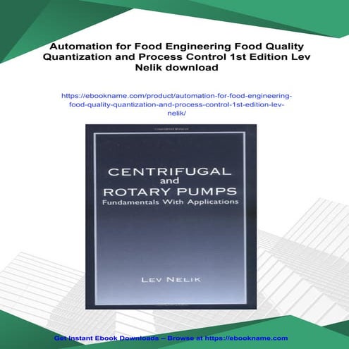 Automation for Food Engineering Food Quality Quantization and Process ...