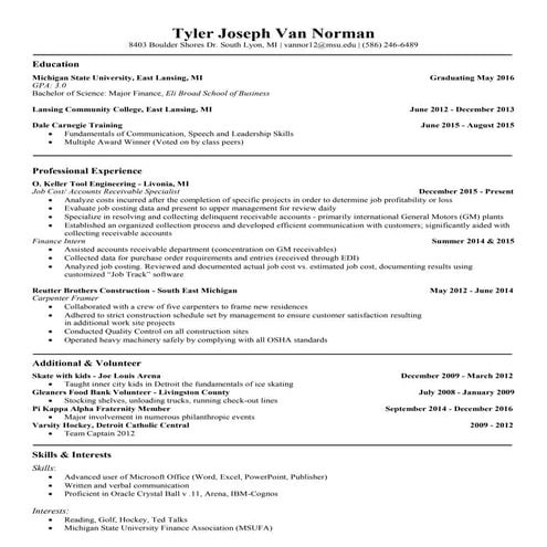 Travis' Resume | DOC