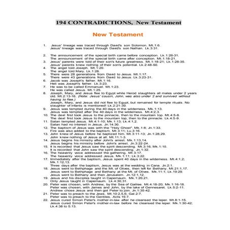 194 contradiction sin the new testament of the bible | DOCX