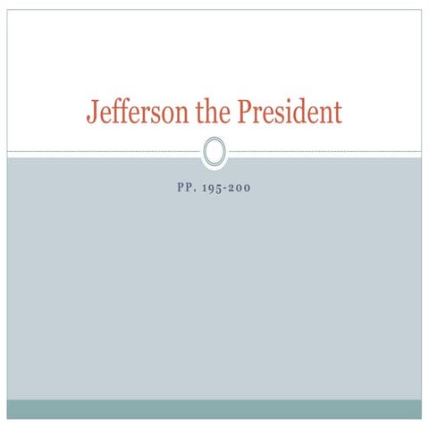 Jefferson the President | PPT
