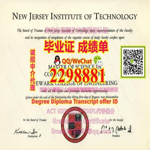 NJIT毕业证 | PDF