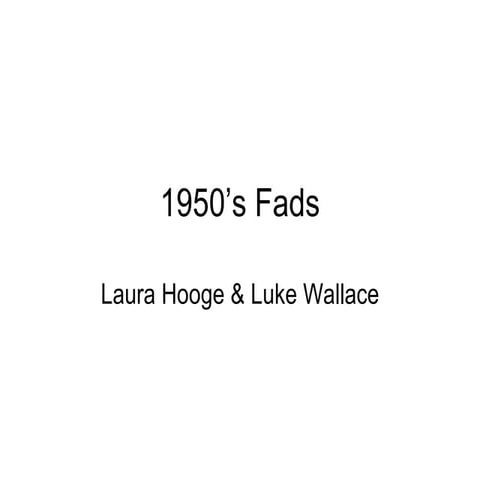 1950’S Fads | PPT