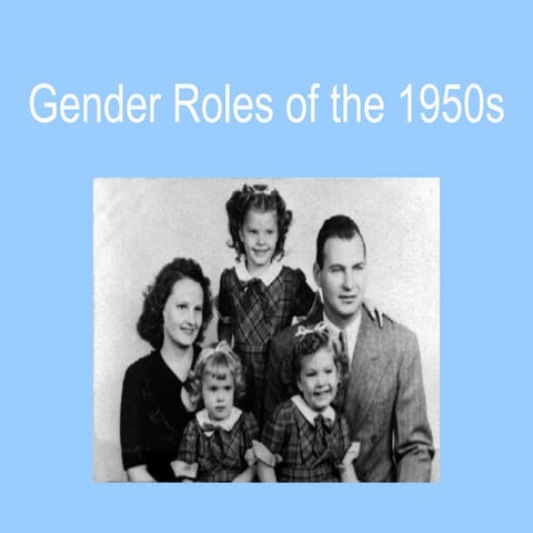 1950s Gender Roles | PPT