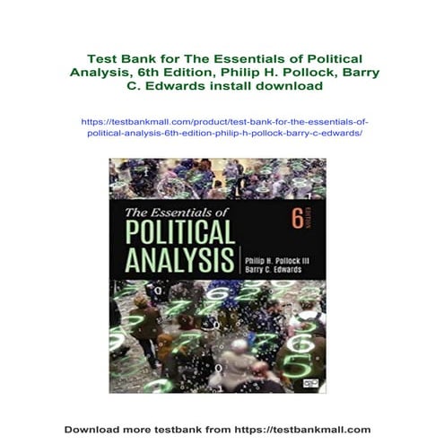 Test Bank for The Essentials of Political Analysis, 6th Edition, Philip ...