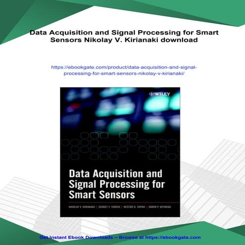 Data Acquisition and Signal Processing for Smart Sensors Nikolay V. Kirianaki | PDF