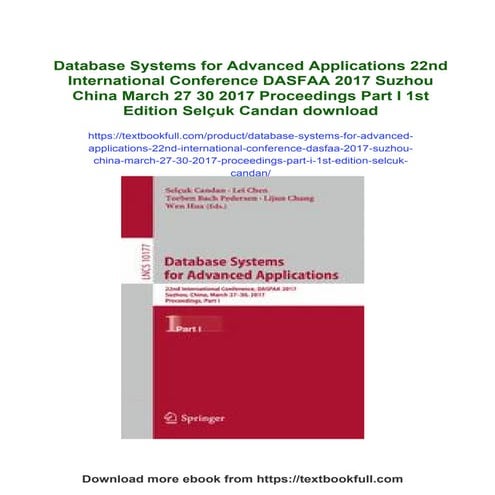 Database Systems for Advanced Applications 22nd International ...