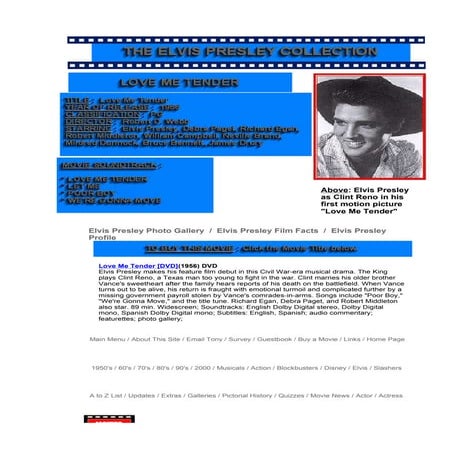 1956 Love Me Tender The Elvis Presley Collection Pdf