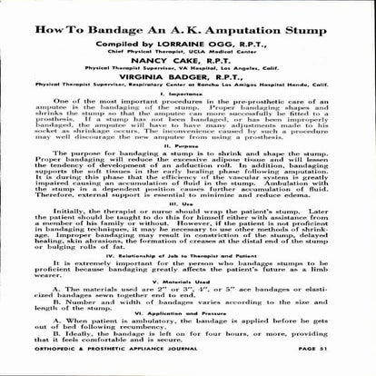 amputation bandage | PDF