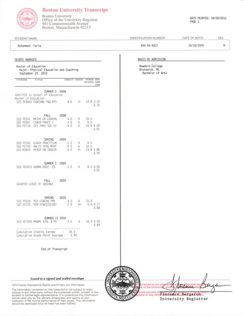 Bowdoin Transcript, Class of 1999 | PDF