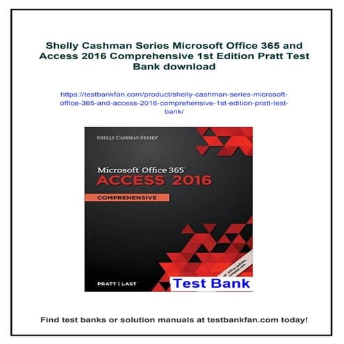 Shelly Cashman Series Microsoft Office 365 and Access 2016 ...