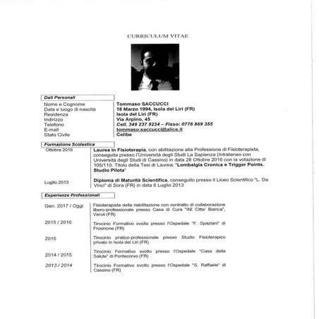 Tommaso SACCUCCI, CV updated | PDF
