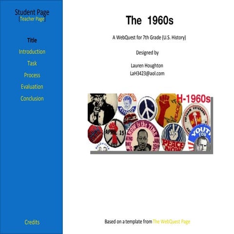 Quantum Leap to the 1960s: A Webquest Journey Back in Time | PPT