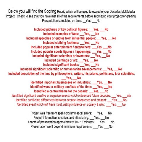 1960s Decades Project | PPT