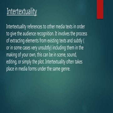 Intertextuality Powerpoint. | PPTX