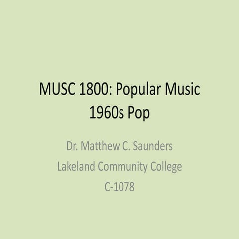 1960s Pop | PPTX