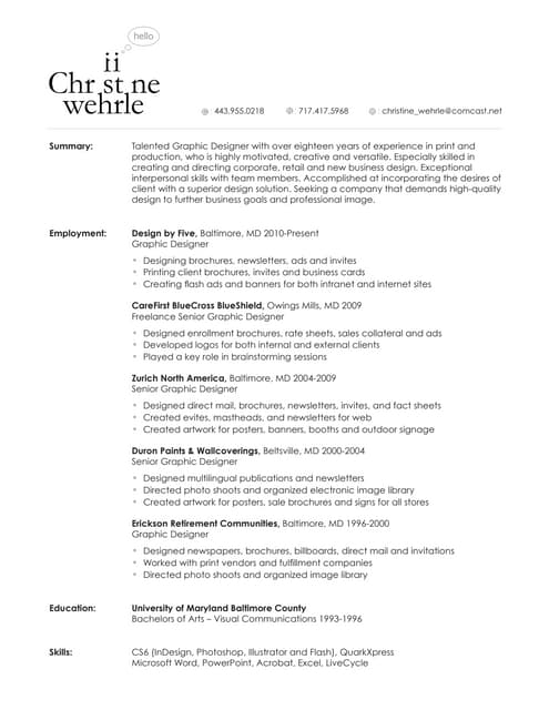 Artist Resume no.1 | PDF