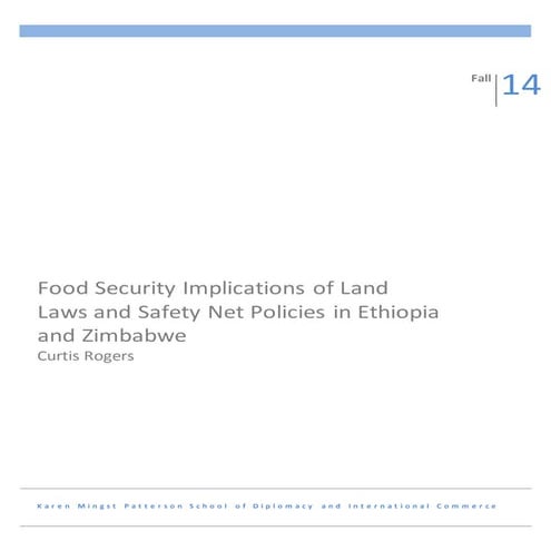 Writing Sample #1 Food Security | DOCX | Agriculture | Industries
