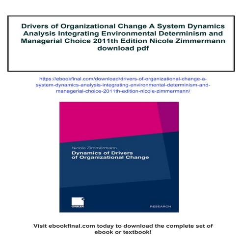Drivers of Organizational Change A System Dynamics Analysis Integrating ...