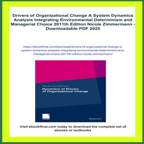 Drivers of Organizational Change A System Dynamics Analysis Integrating ...