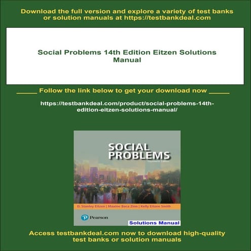 Social Problems 14th Edition Eitzen Solutions Manual | PDF