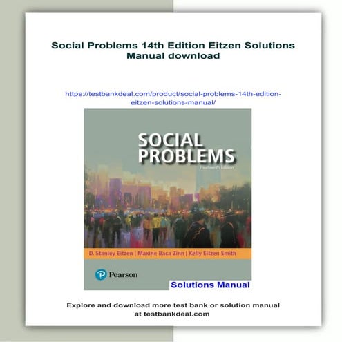 Social Problems 14th Edition Eitzen Solutions Manual | PDF