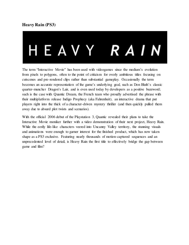 Heavy Rain
