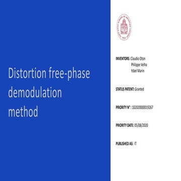 Distortion free-phase demodulation method | PPT
