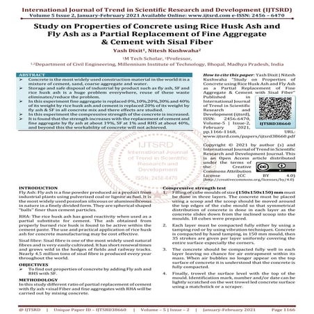 Study on Properties of Concrete using Rice Husk Ash and Fly Ash as a ...