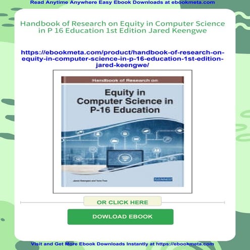 Handbook of Research on Equity in Computer Science in P 16 Education ...