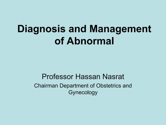 Abnormal labor and its managment, 2020 | PPTX