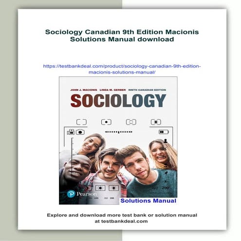 Sociology Canadian 9th Edition Macionis Solutions Manual | PDF