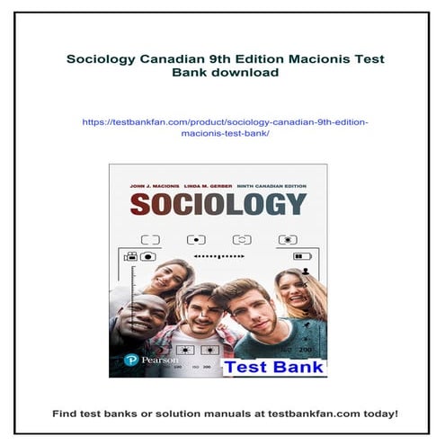 Sociology Canadian 9th Edition Macionis Test Bank | PDF