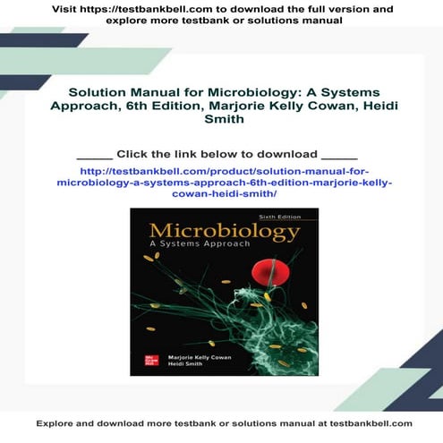 Solution Manual for Microbiology: A Systems Approach, 6th Edition ...