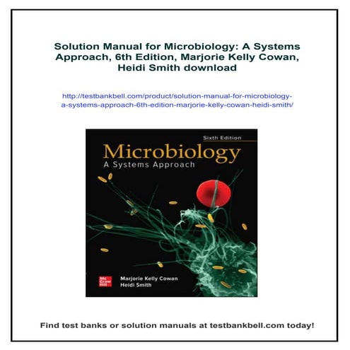Solution Manual for Microbiology: A Systems Approach, 6th Edition ...