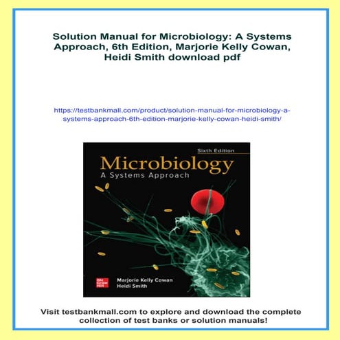 Solution Manual for Microbiology: A Systems Approach, 6th Edition ...