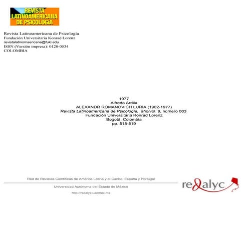 Aleksander romanovich luria | PDF