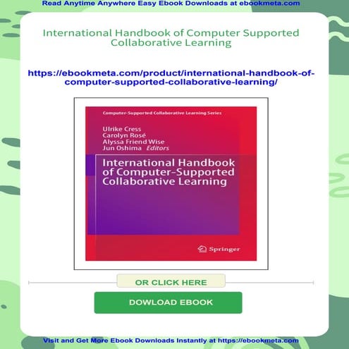 International Handbook Of Computer Supported Collaborative Learning Pdf