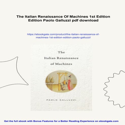 The Italian Renaissance Of Machines 1st Edition Edition Paolo Galluzzi ...
