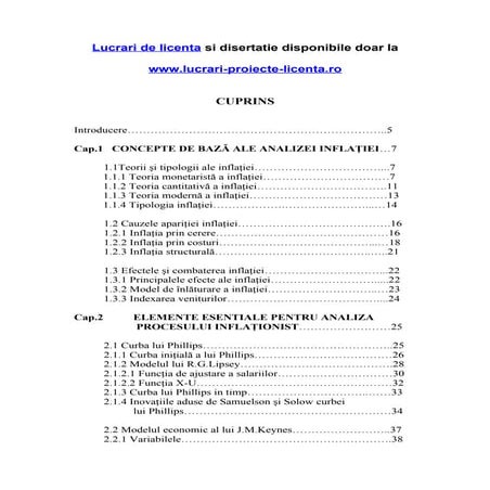 197 analiza nivelului si evolutiei ratei inflatiei in romania www ...