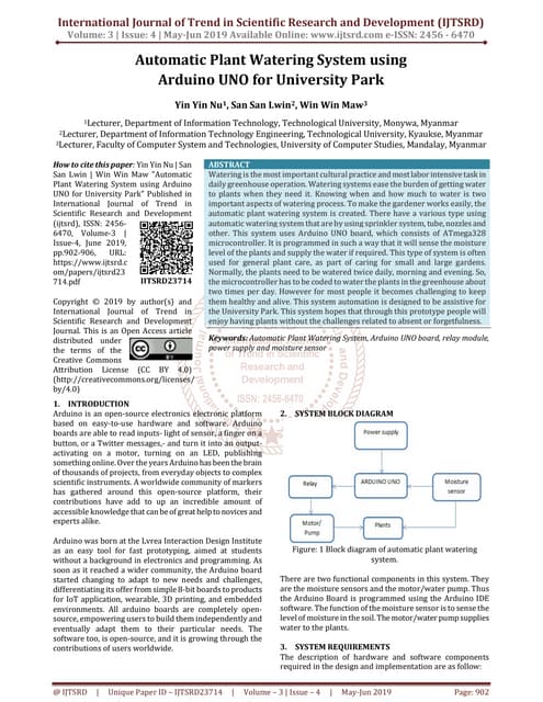 AUTOMATIC IRRIGATION SYSTEM USING ARDUINO UNO | PPT