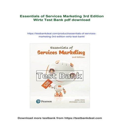 Essentials of Services Marketing 3rd Edition Wirtz Test Bank | PDF